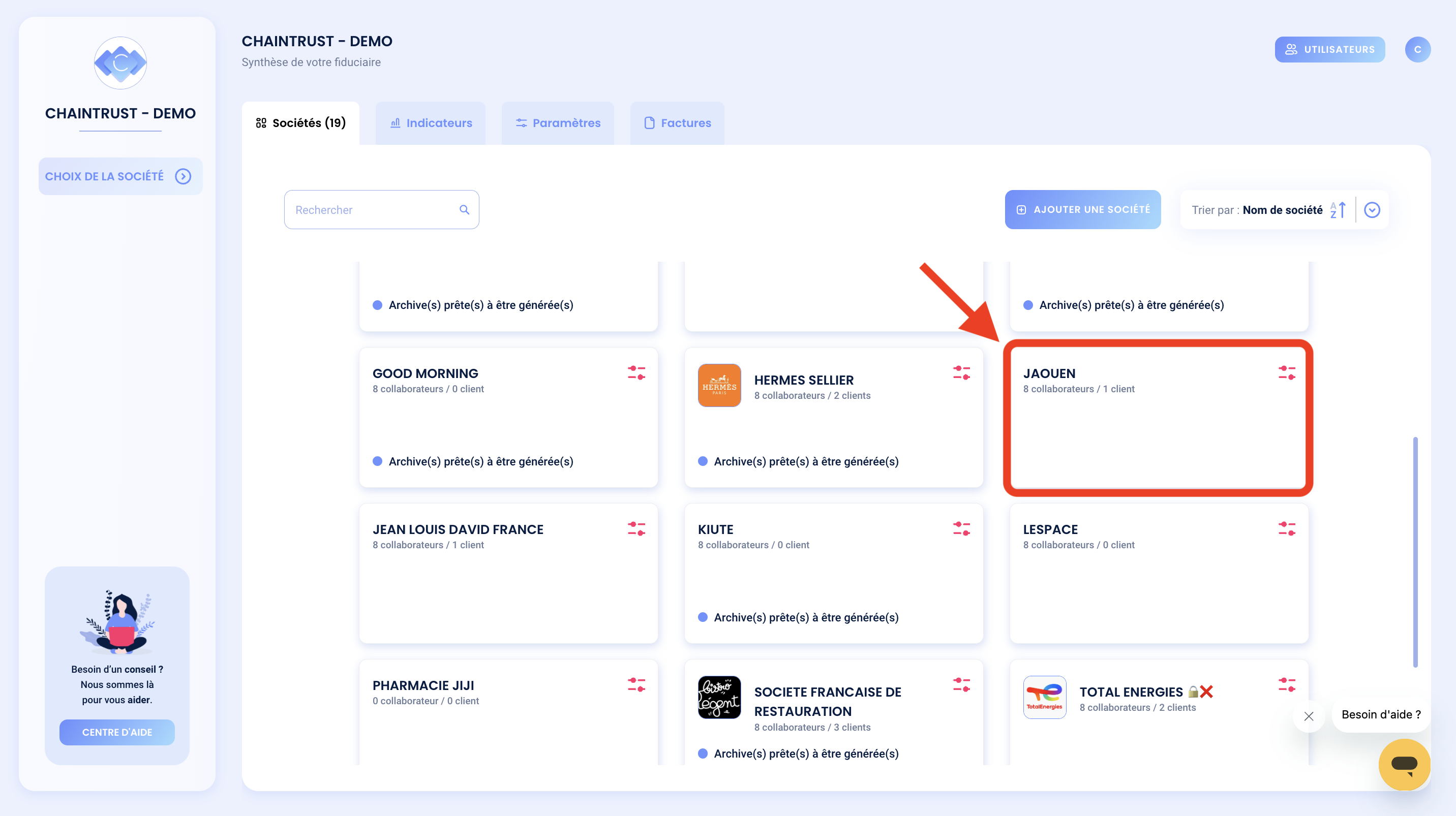 API - Connecter MyUnisoft à Chaintrust – Chaintrust