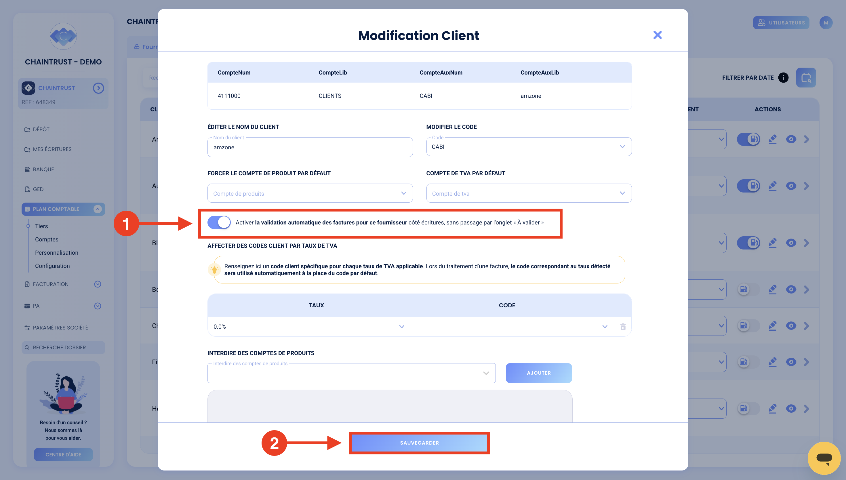 Activer la validation automatique des factures pour un fournisseur ou ...